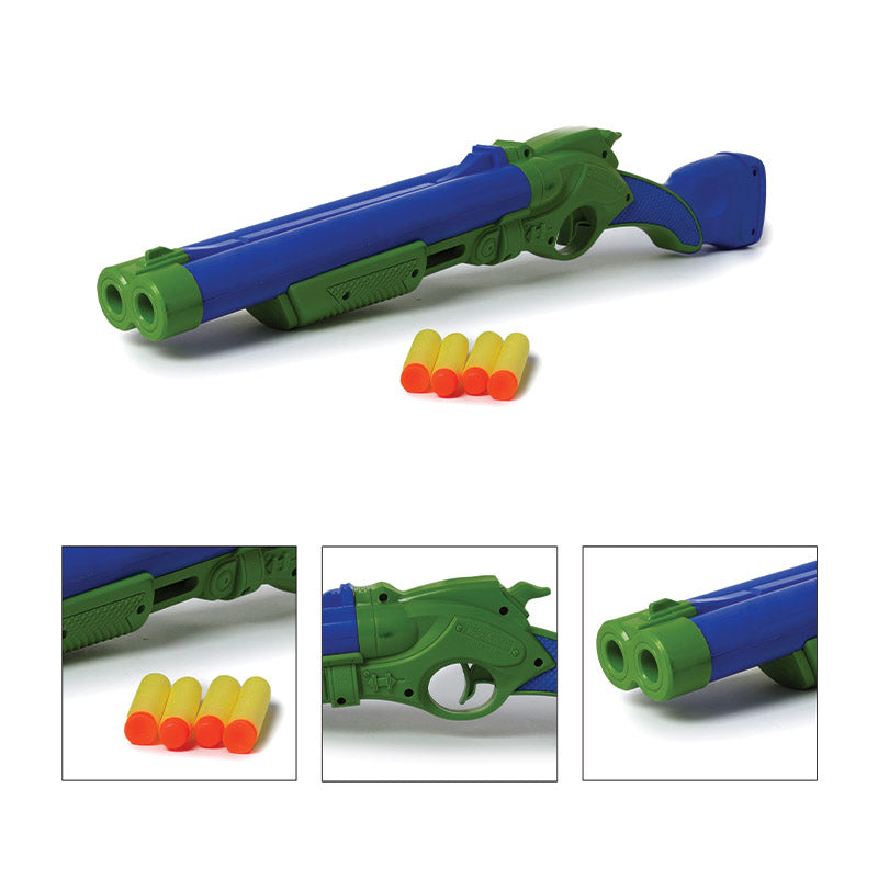 Ninja Turtle Double Barrel Shotgun | Foam Blaster Gun | Safe & Long Ra ...